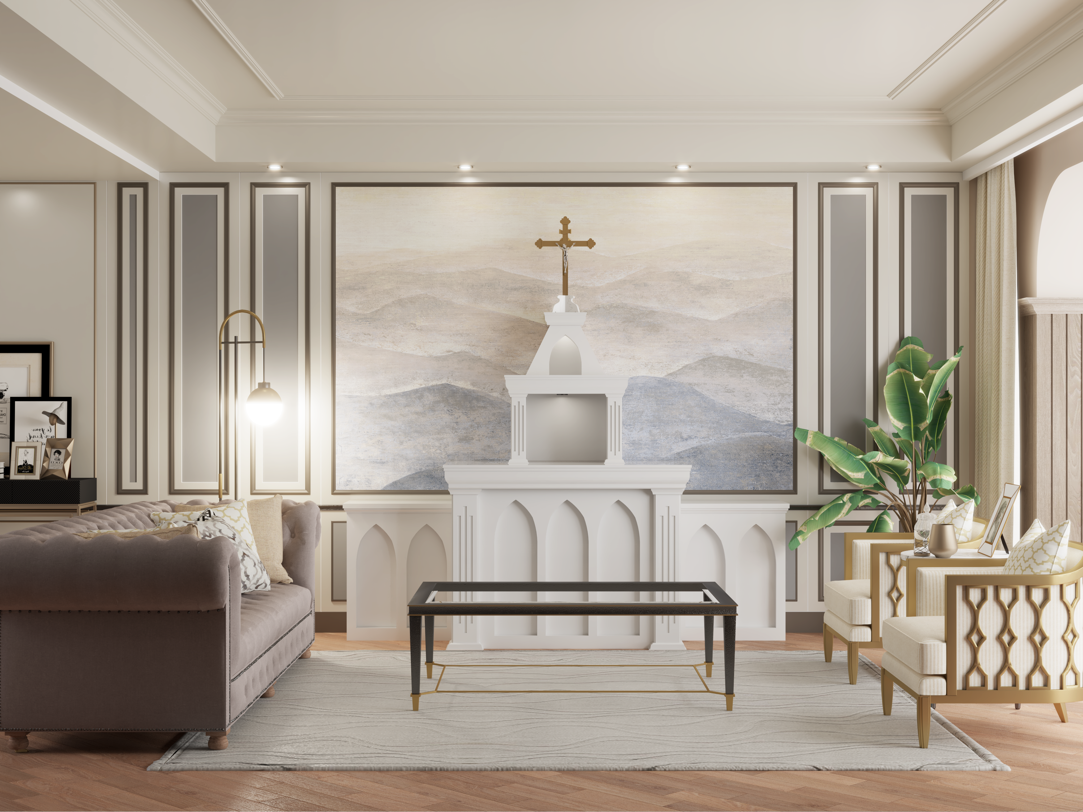 High Home Altar - Painted | Catholic Customs Company